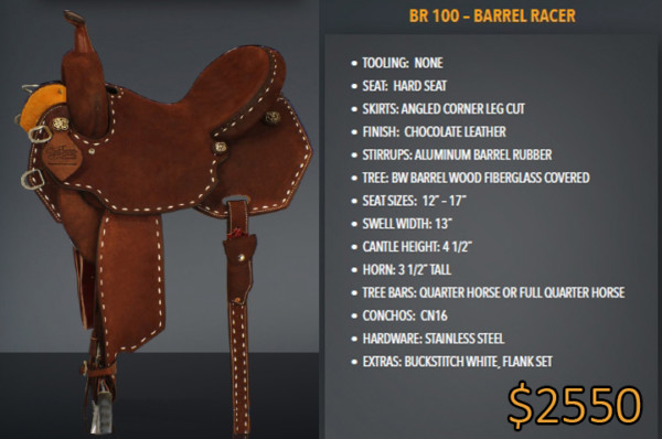 Custom Tooled Barrel Racing Saddle | Best Ever Pads