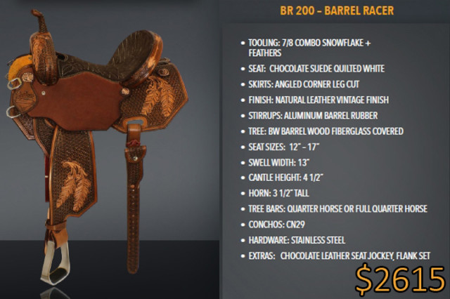 Custom Tooled Barrel Racing Saddle | Best Ever Pads