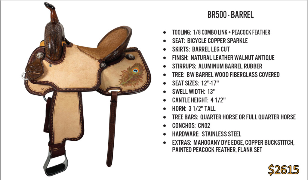 Custom Tooled Barrel Racing Saddle | Best Ever Pads